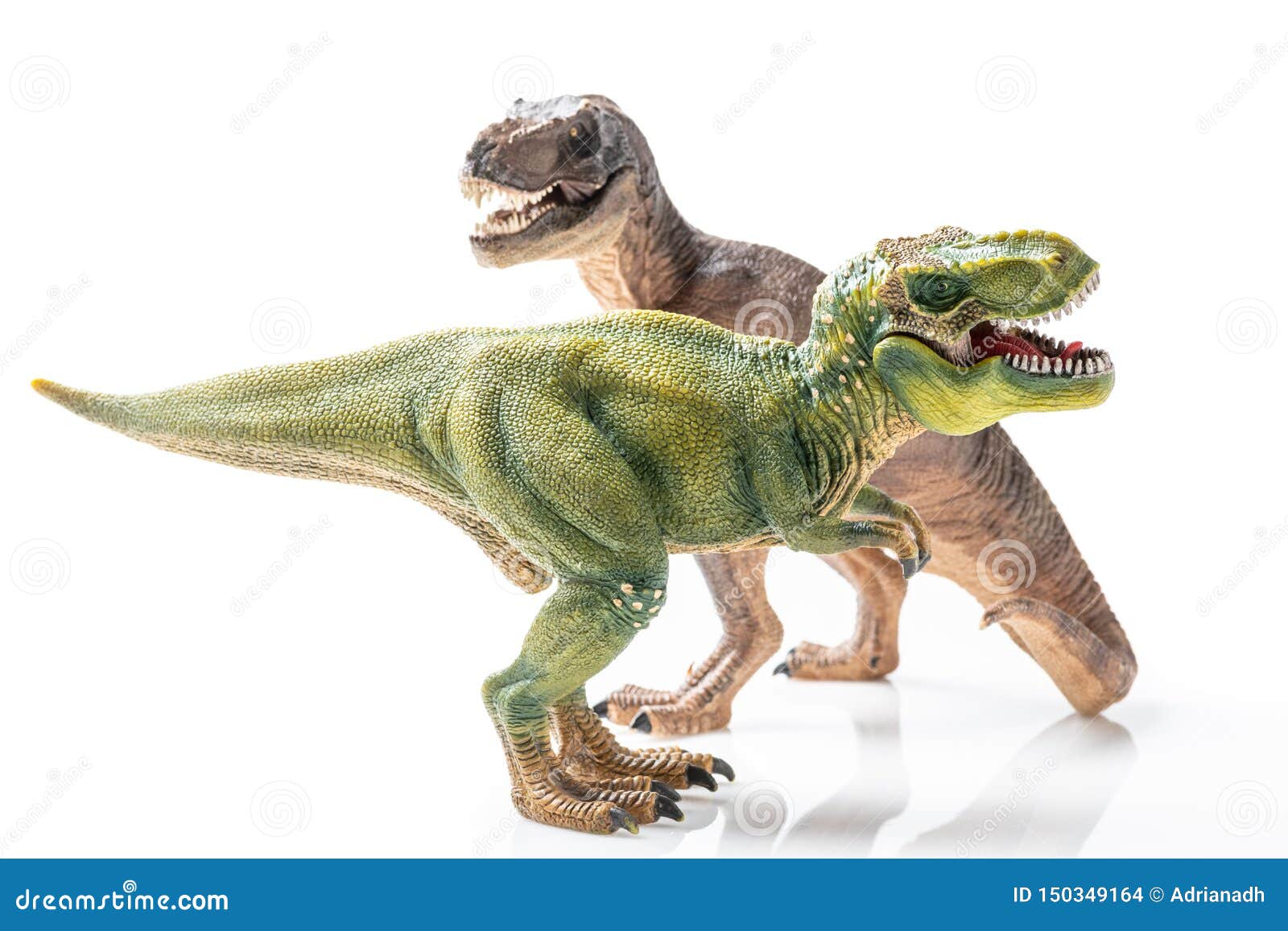 Two T-rex Plastic Figurines Stock Photo - Image of objects, primitive ...