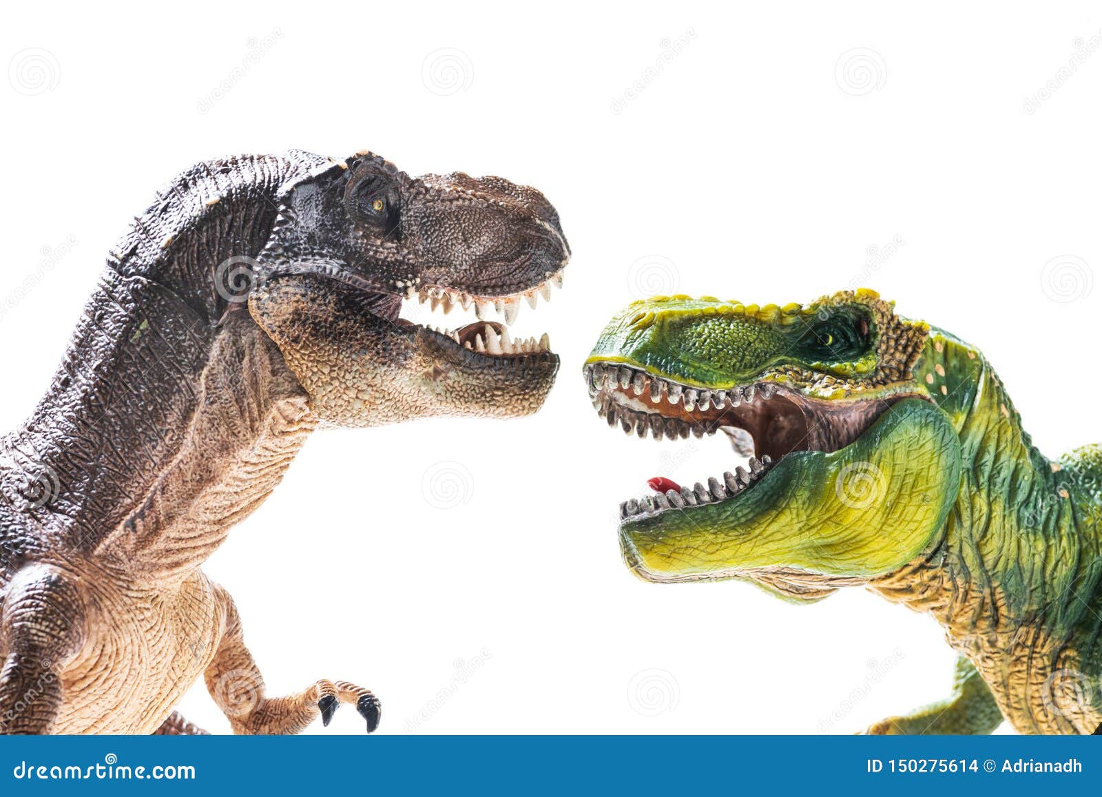 Two T-rex Plastic Figurines Stock Photo - Image of isolated, dangerous ...
