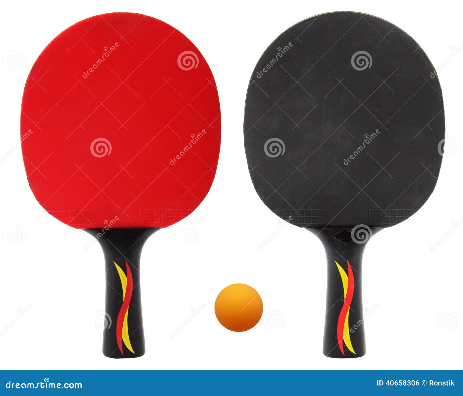 Two Table Tennis, Ping Pong Rackets Isolated on White Stock Photo ...