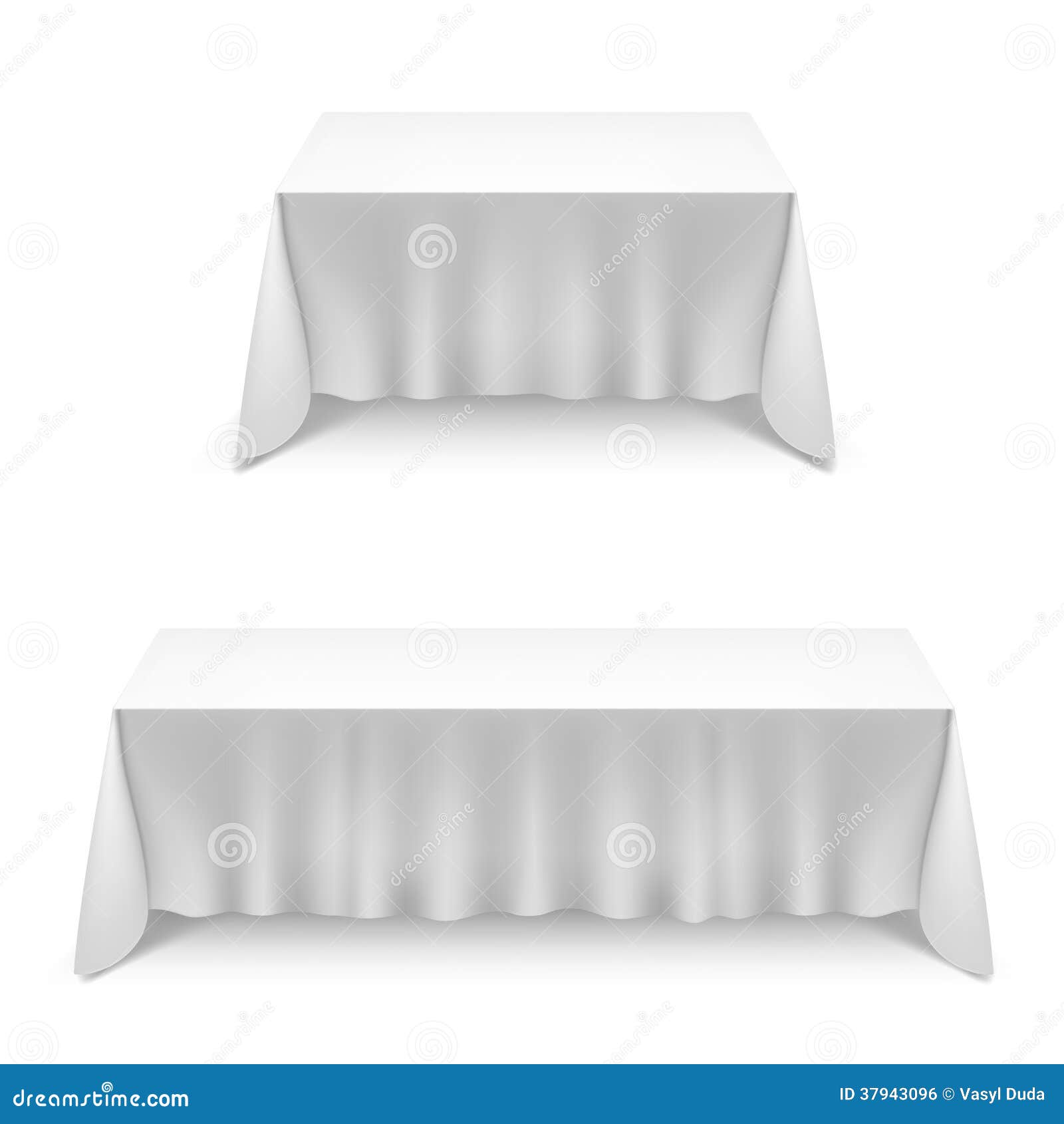 Two Tables with White Cloth Stock Illustration - Illustration of empty ...