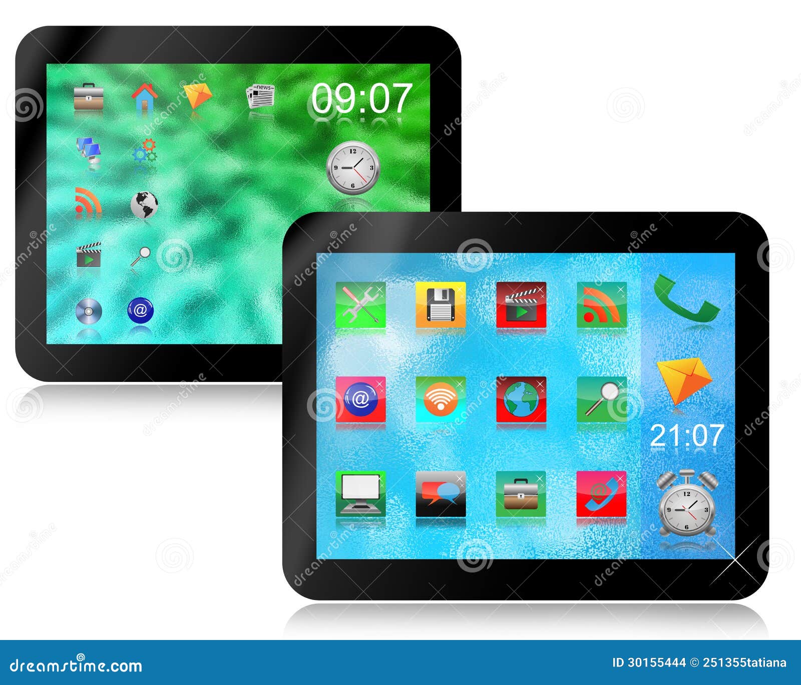Two tablets stock illustration. Illustration of browser - 30155444