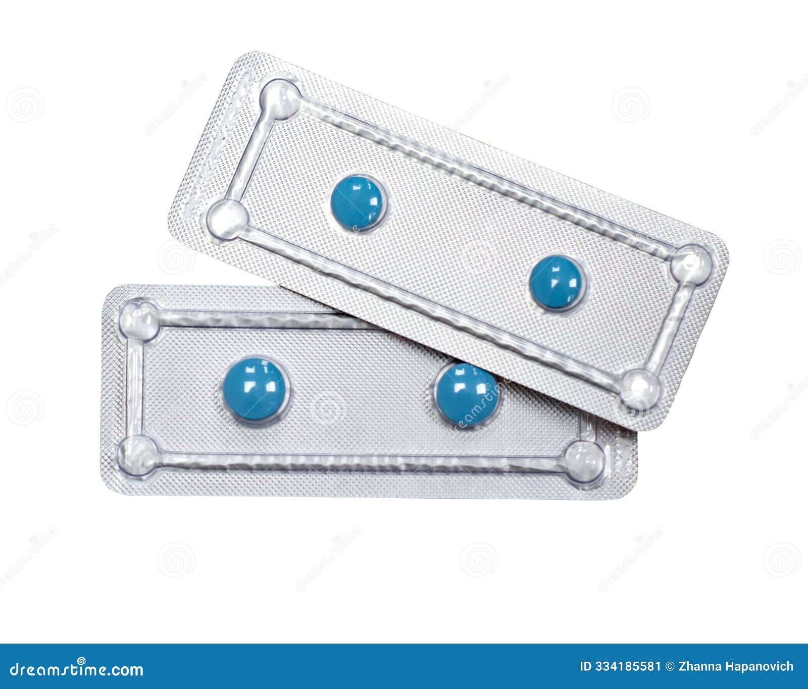 Two Tablets in a Package Isolated on a White Background Stock Image ...