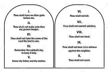 Two Tablets with the Ten Commandments. Vector Illustration. EPS 10 ...