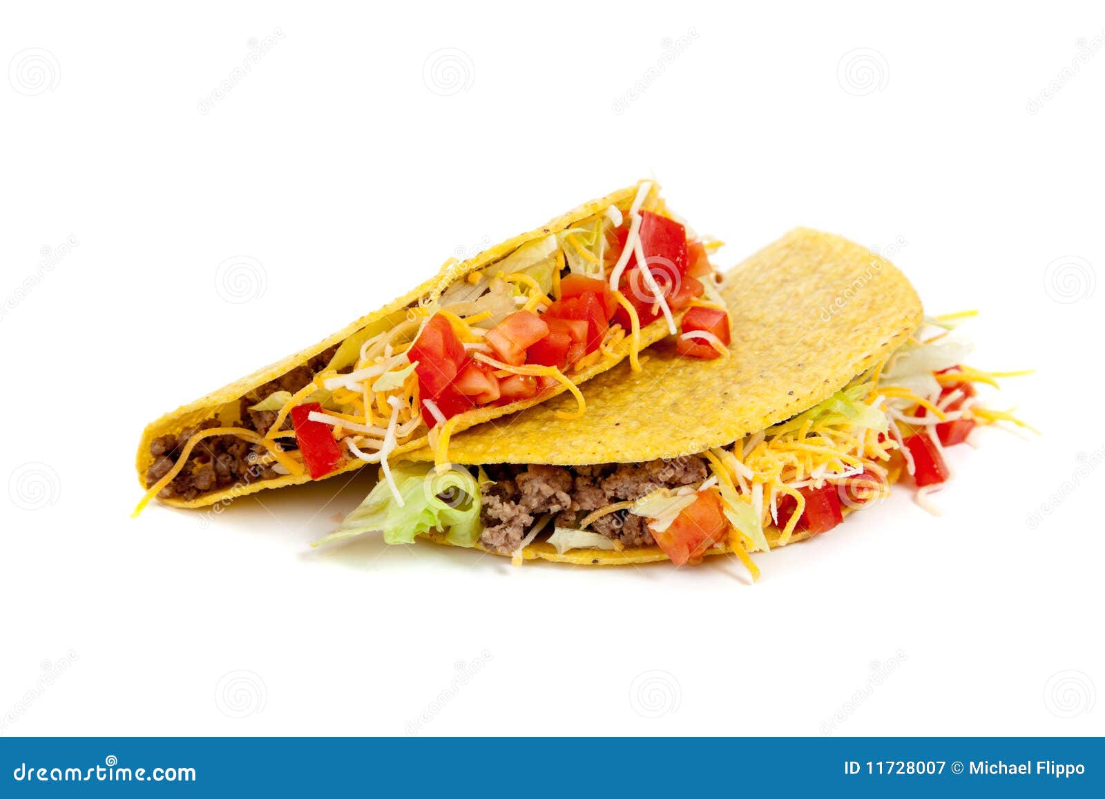 Two Tacos On A White Background Royalty-Free Stock Photography ...
