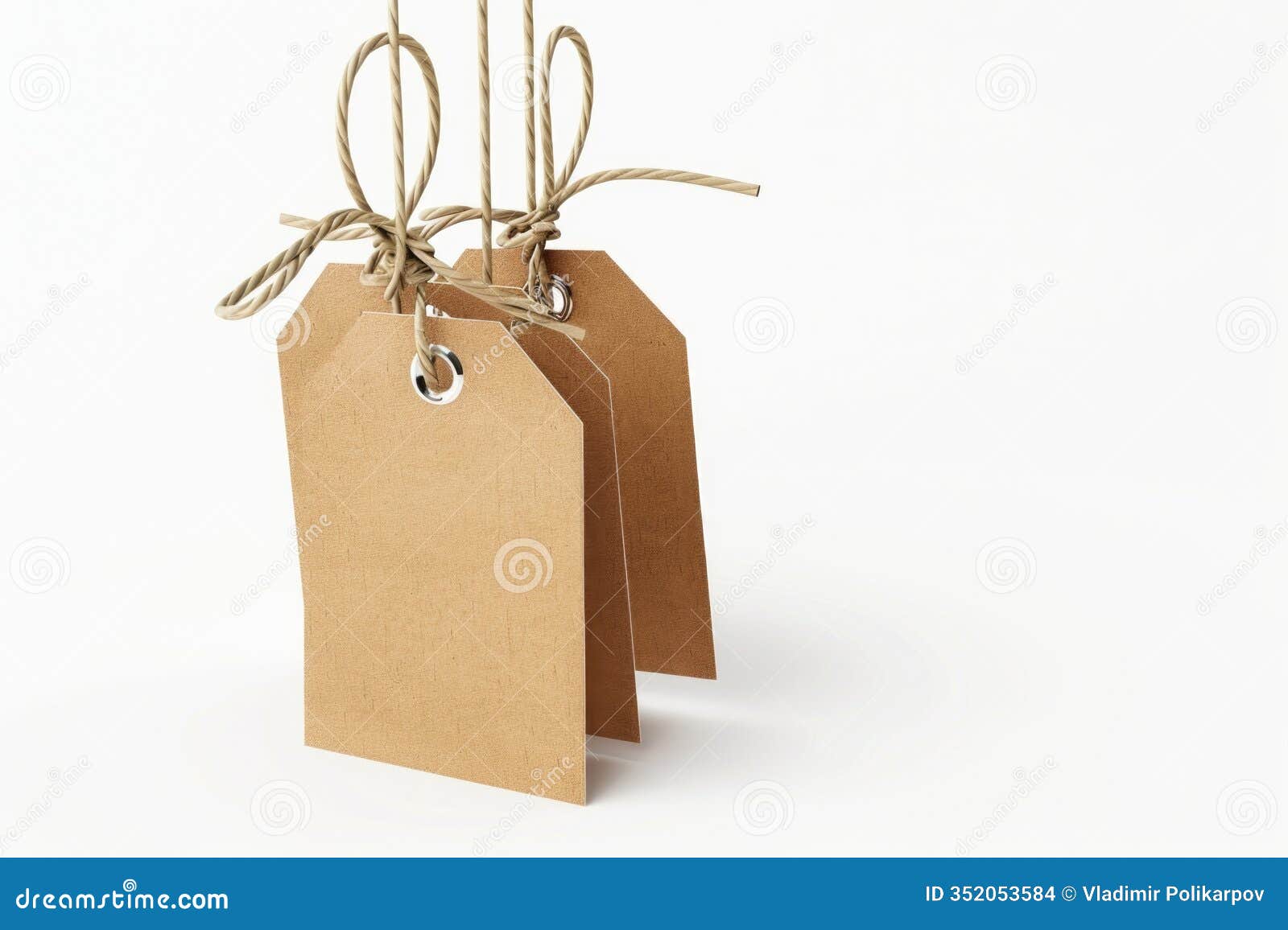 Two Tags Connected by a String, Ideal for Labeling and Organization ...