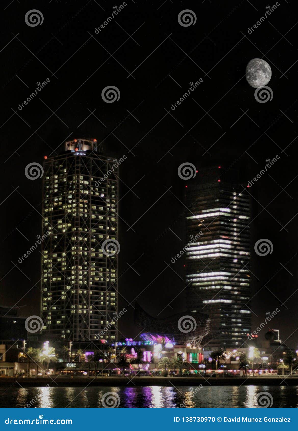 Two tall buildings. stock photo. Image of buildings - 138730970