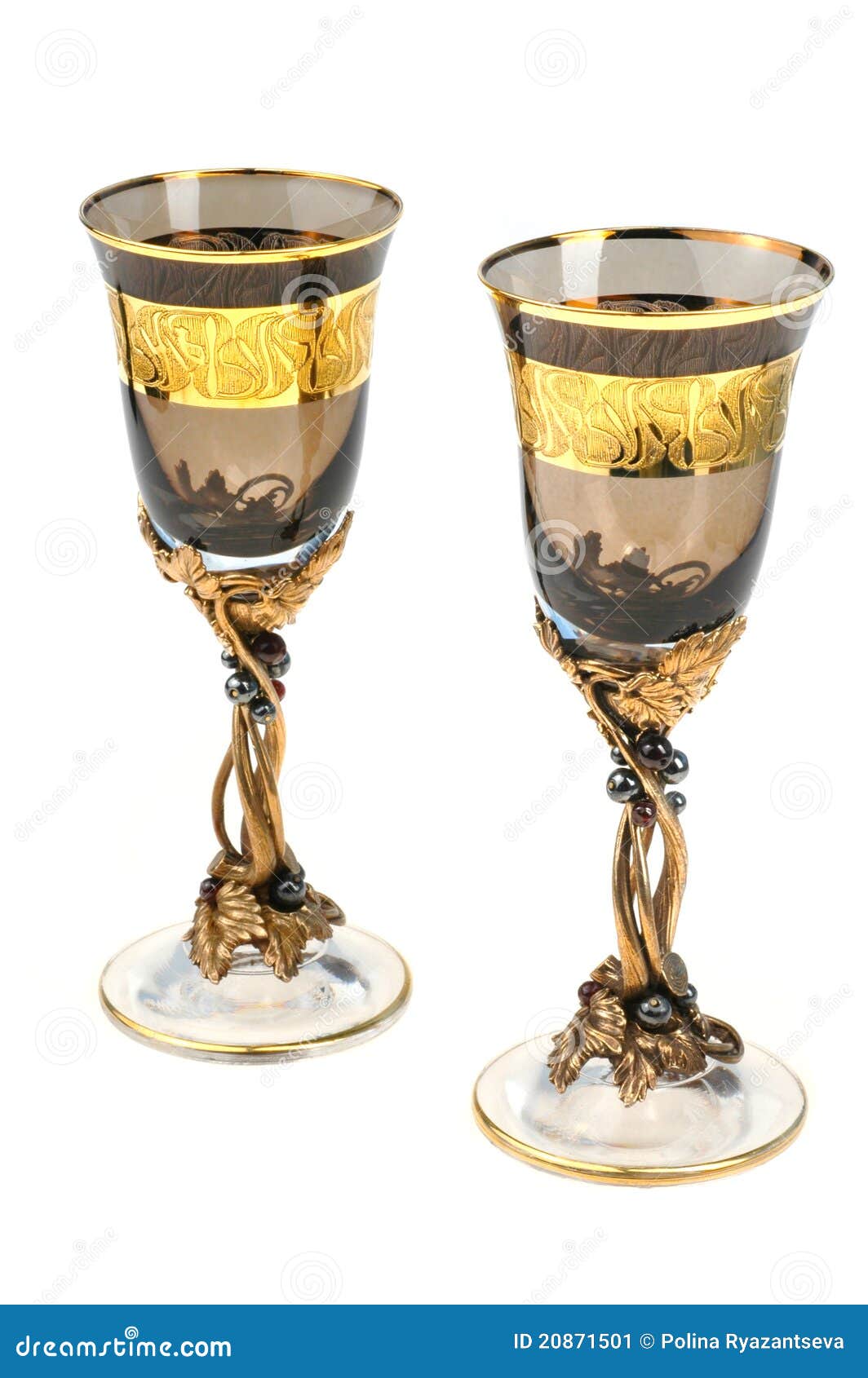 Two tall wine goblets stock image. Image of retro, fashioned - 20871501