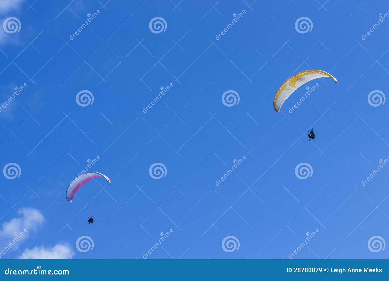 Two Tandem Paragliders stock image. Image of high, extreme - 28780079