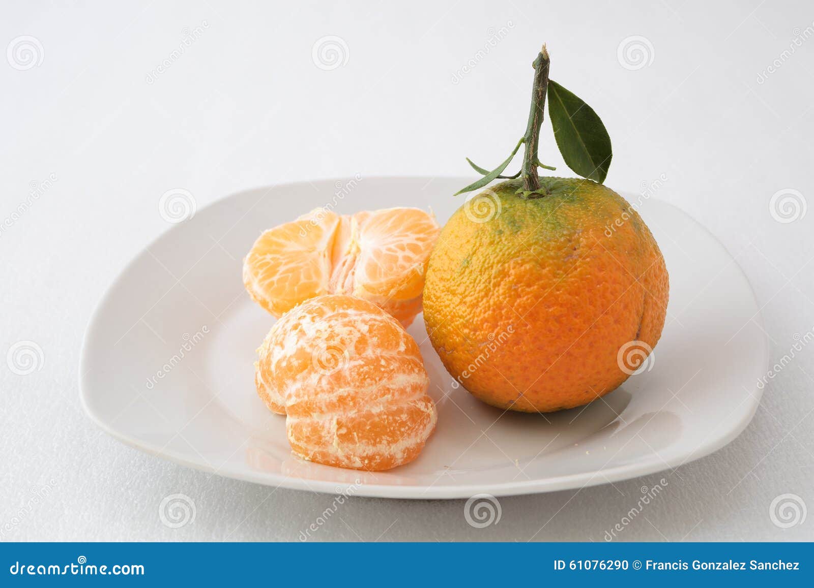 Two tangerines on a plate stock photo. Image of fruit - 61076290