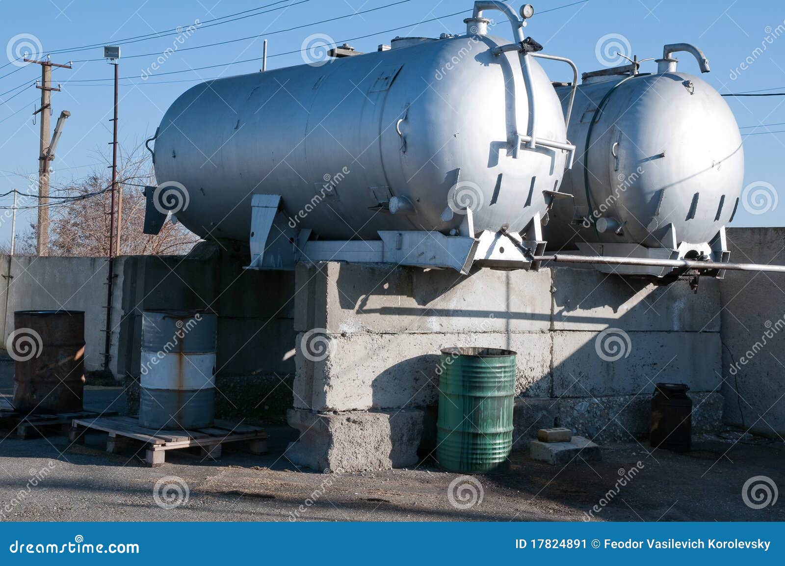 Two tanks with oven fuel. stock image. Image of store - 17824891