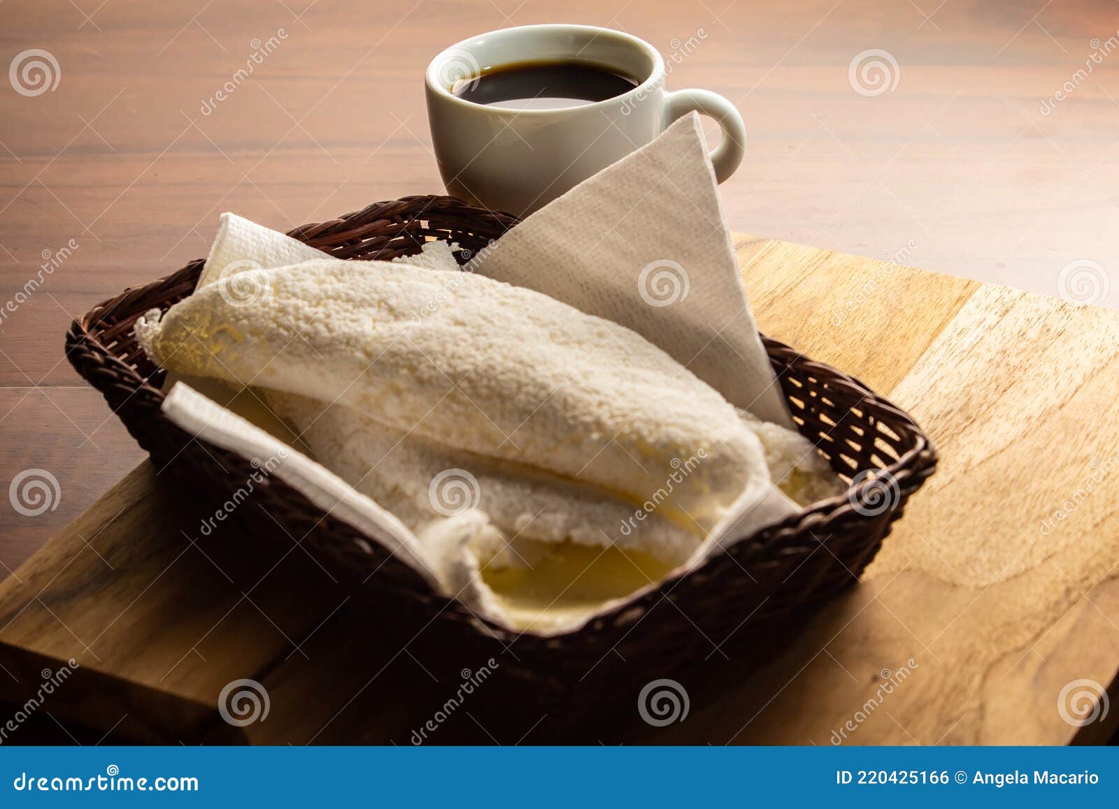 Two Tapioca and a Cup of Coffee. Stock Photo - Image of glass ...