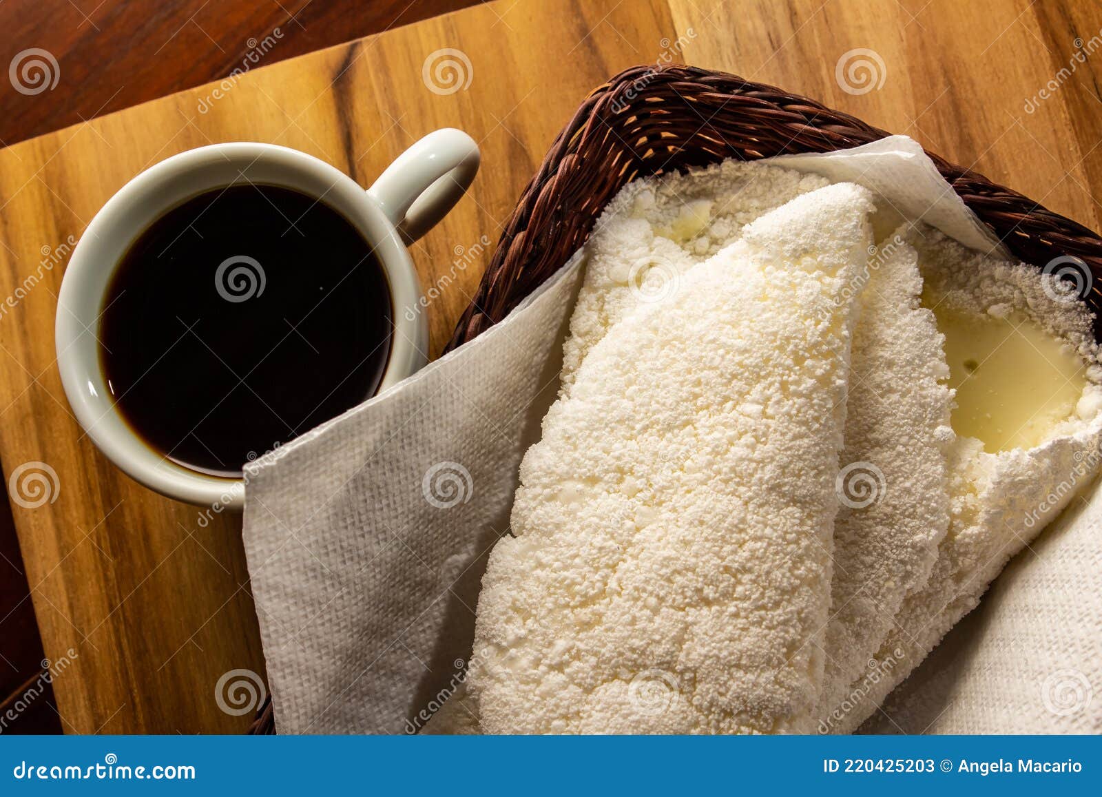 Two Tapioca and a Cup of Coffee. Stock Image - Image of appetizer ...