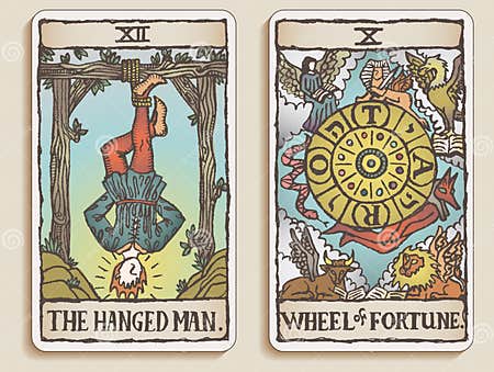 Two Tarot Cards v.6 stock vector. Illustration of angel - 10298448