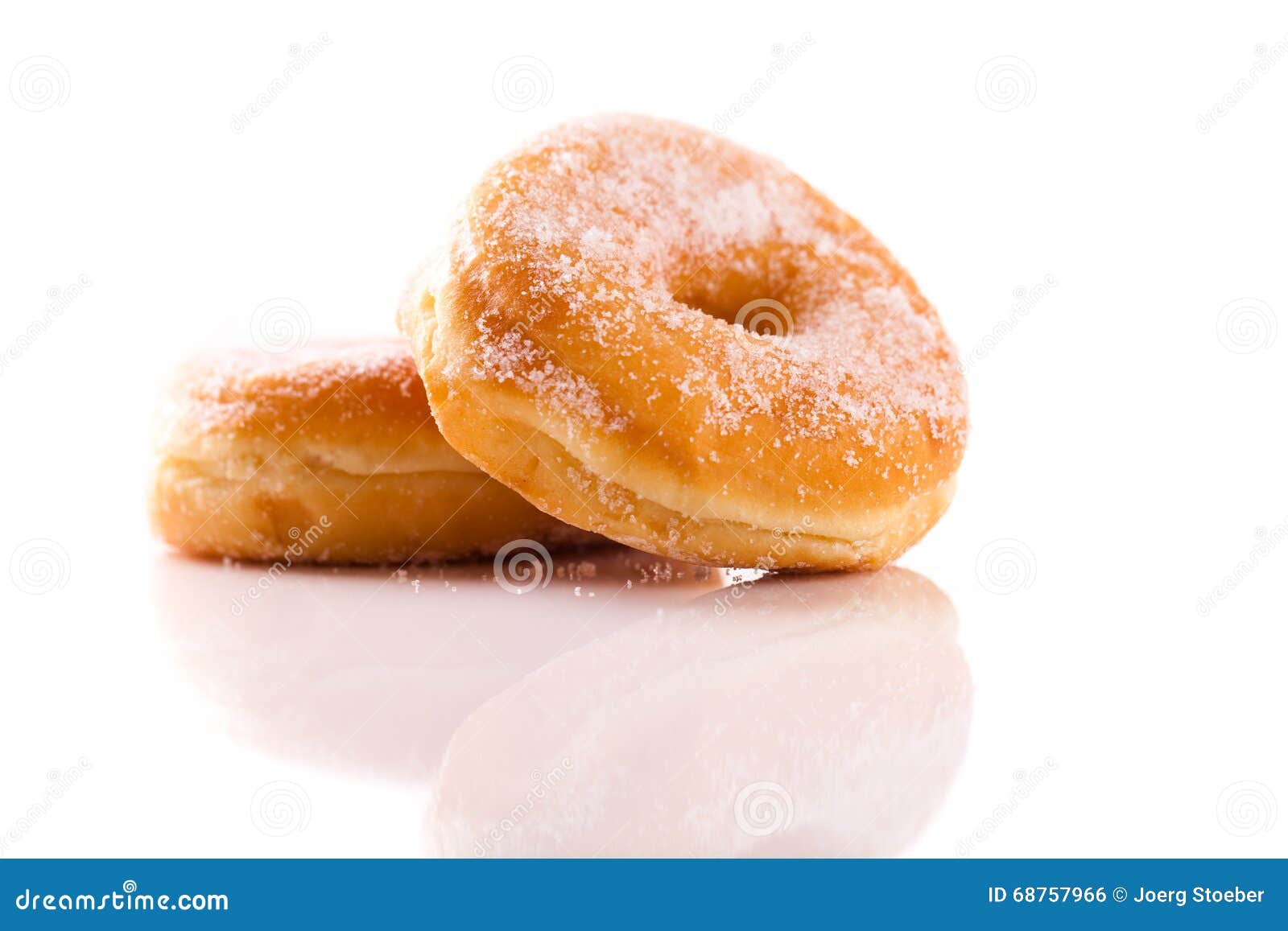 Two tasty doughnuts stock photo. Image of golden, fried - 68757966