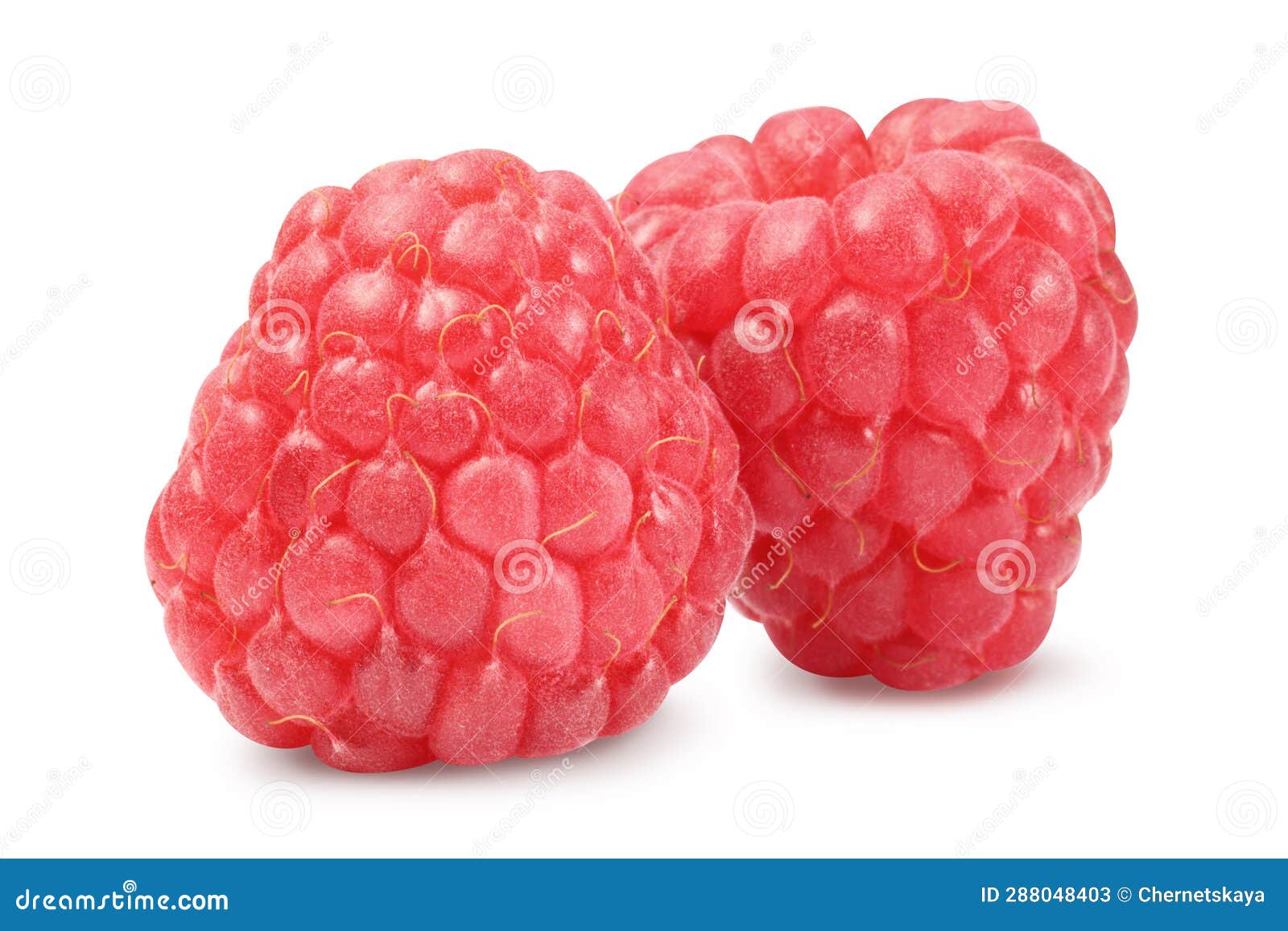 Two Tasty Ripe Raspberries Isolated on White Stock Image - Image of ...
