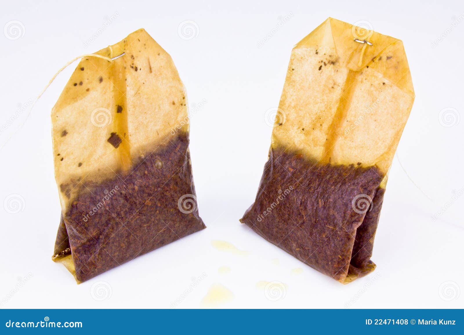 Two tea bags stock photo. Image of used, breakfast, black - 22471408