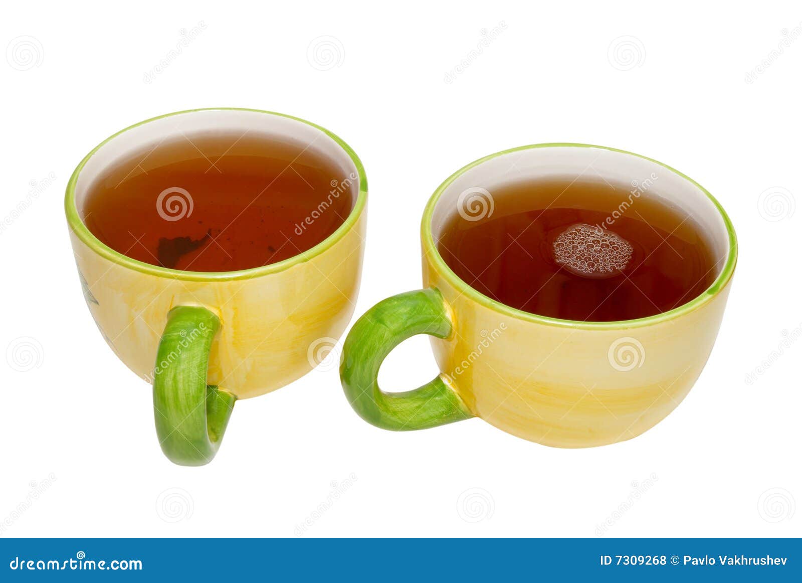 Two teacups with tea stock photo. Image of healthy, coffee - 7309268