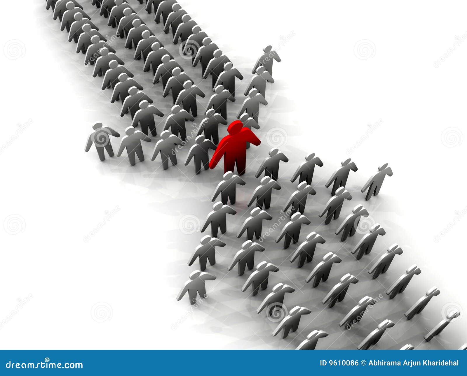 Two Teams Being Lead by Same Leader Stock Illustration - Illustration ...