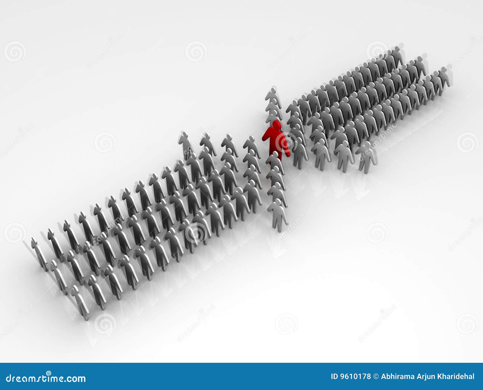 Two Teams Being Lead by Same Leader Stock Illustration - Illustration ...