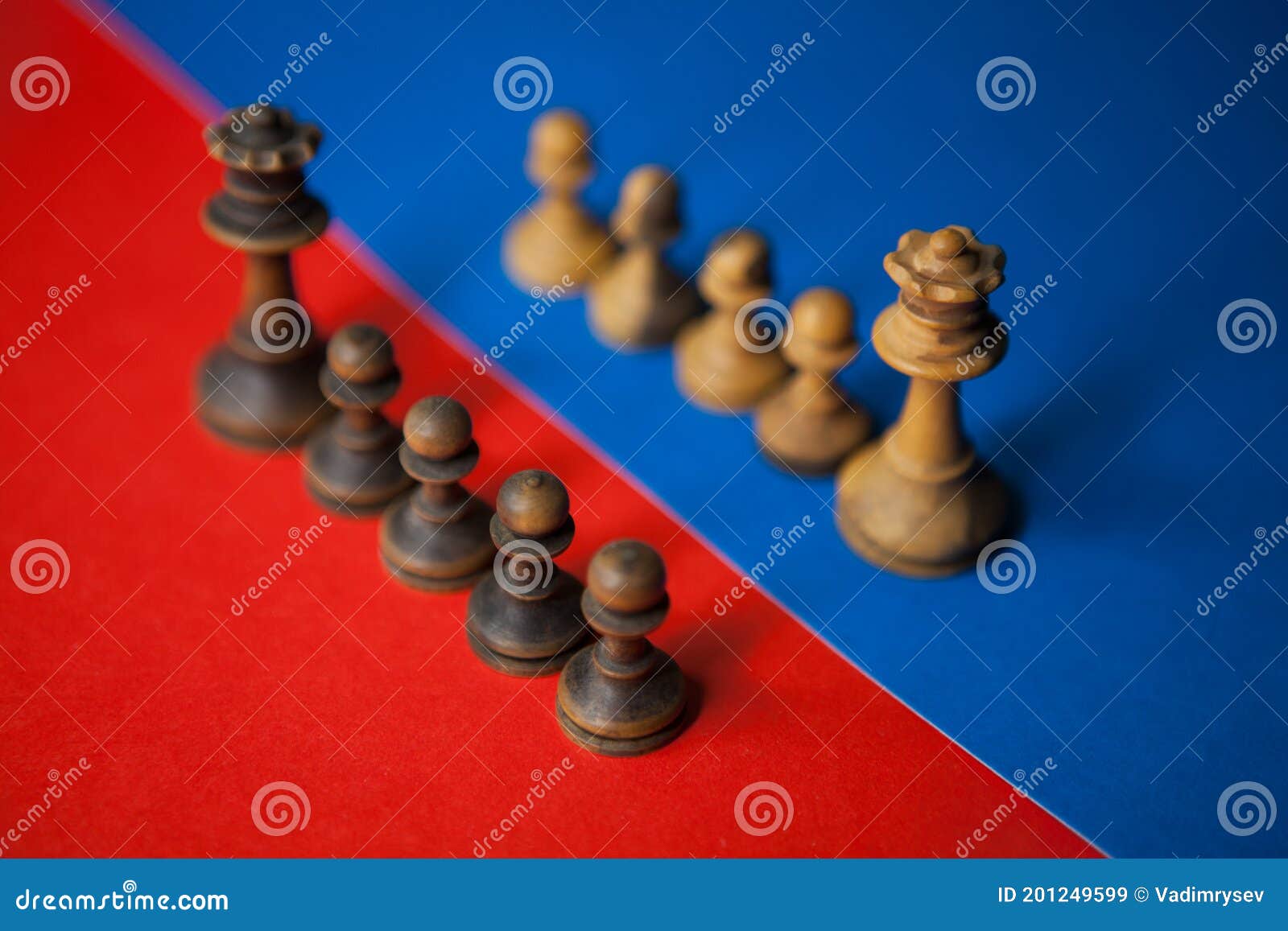 Two Teams with Business Leaders Opposite Each Other. Two Teams Compete ...