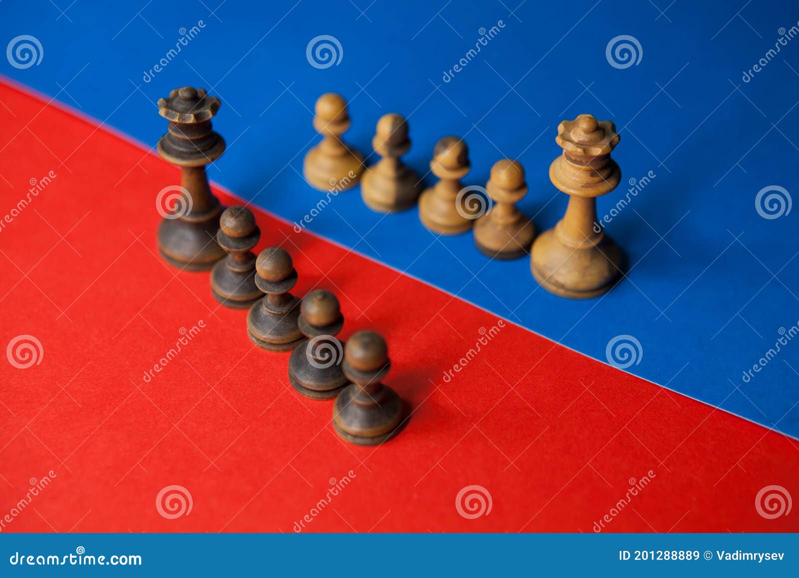 Two Teams with Business Leaders Opposite Each Other. Two Teams Compete ...