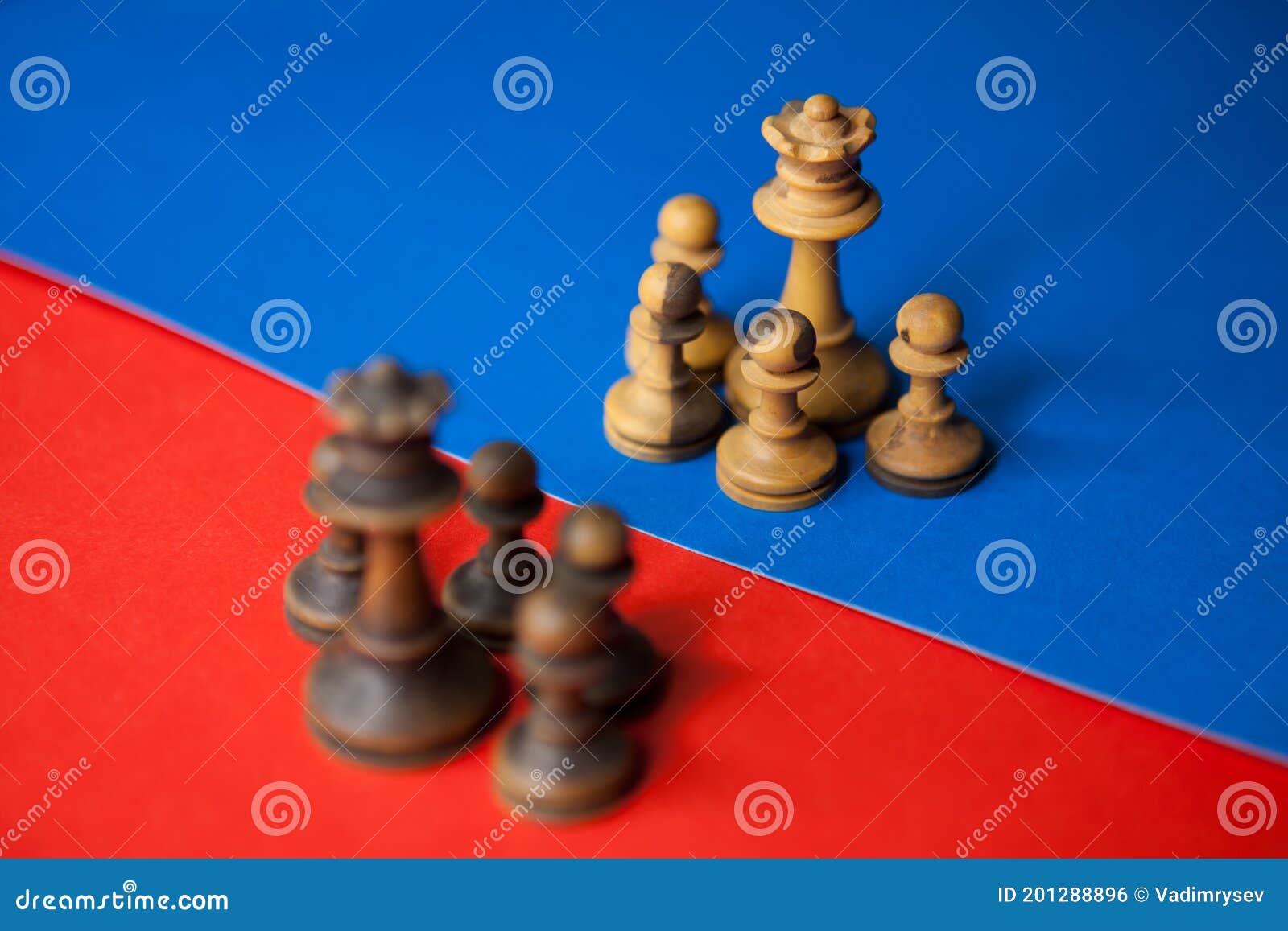 Two Teams with Business Leaders Opposite Each Other. Two Teams Compete ...