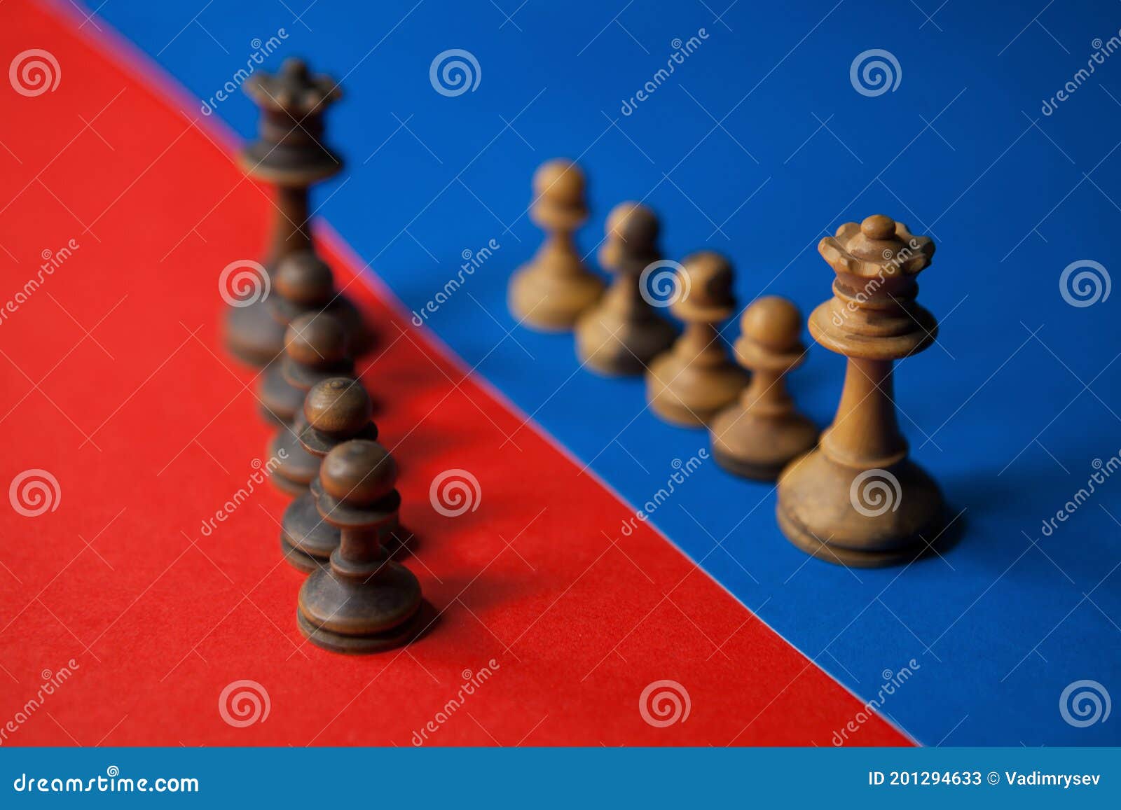 Two Teams with Business Leaders Opposite Each Other. Two Teams Compete ...