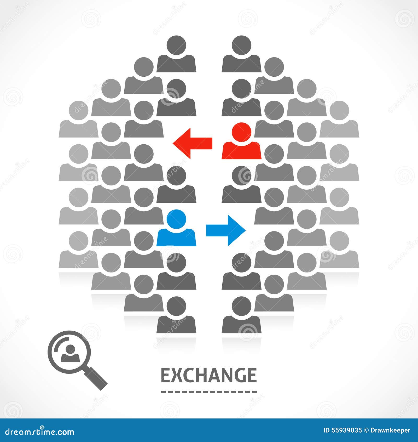 Two Teams are Exchanging One of Their Guys Stock Vector - Illustration ...