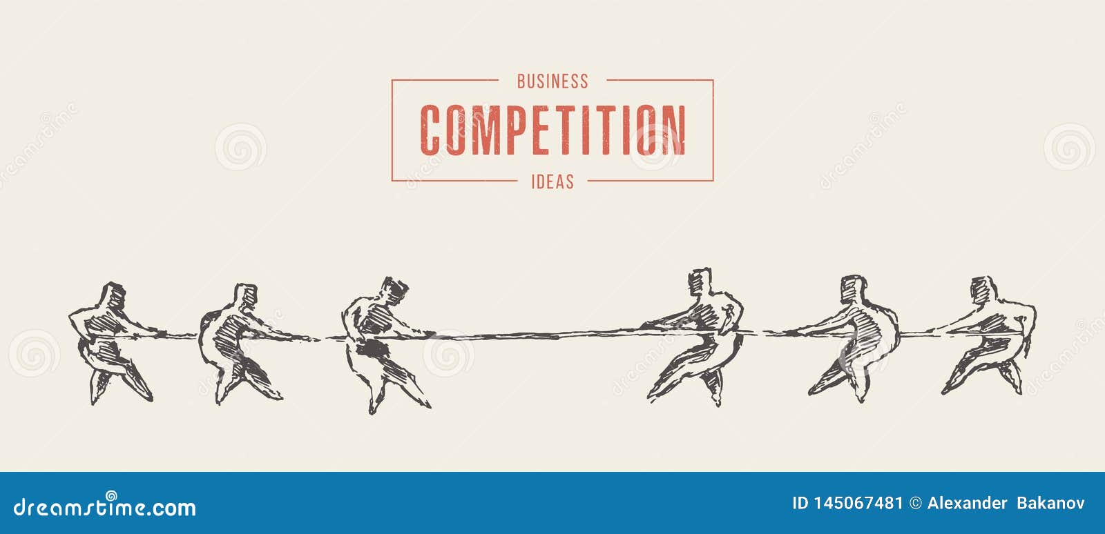 Two Teams Rope Competition Contest Concept Vector Stock Vector ...