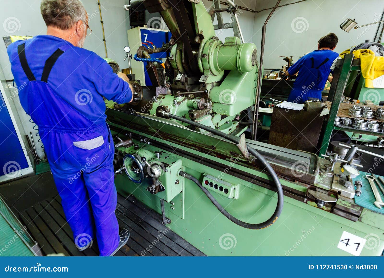 Two Technicians Working in Factory Editorial Image - Image of machine ...