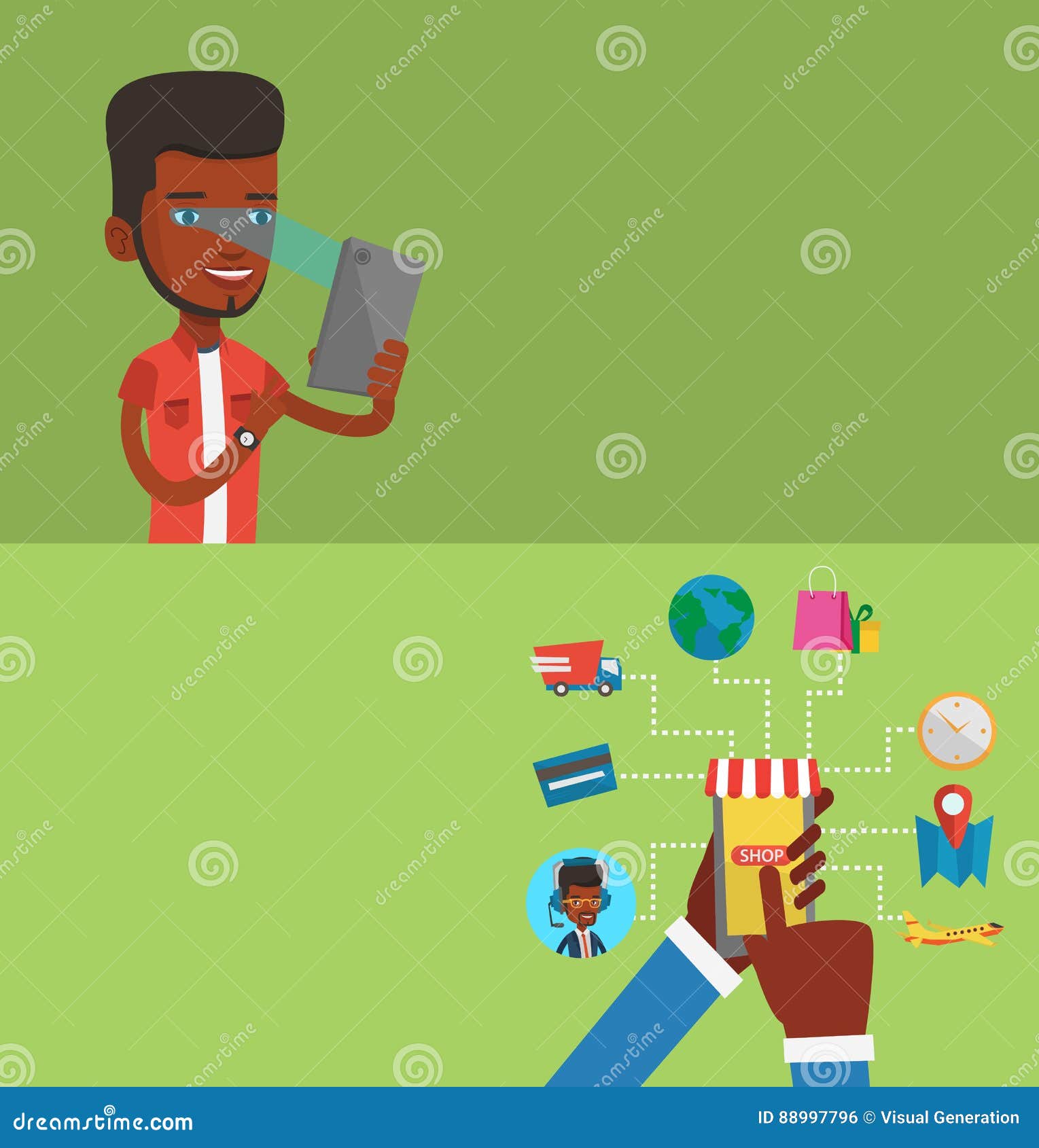 Two Technology Banners with Space for Text. Stock Vector - Illustration ... Two Technology Banners with Space for Text. Stock Vector - Illustration ...