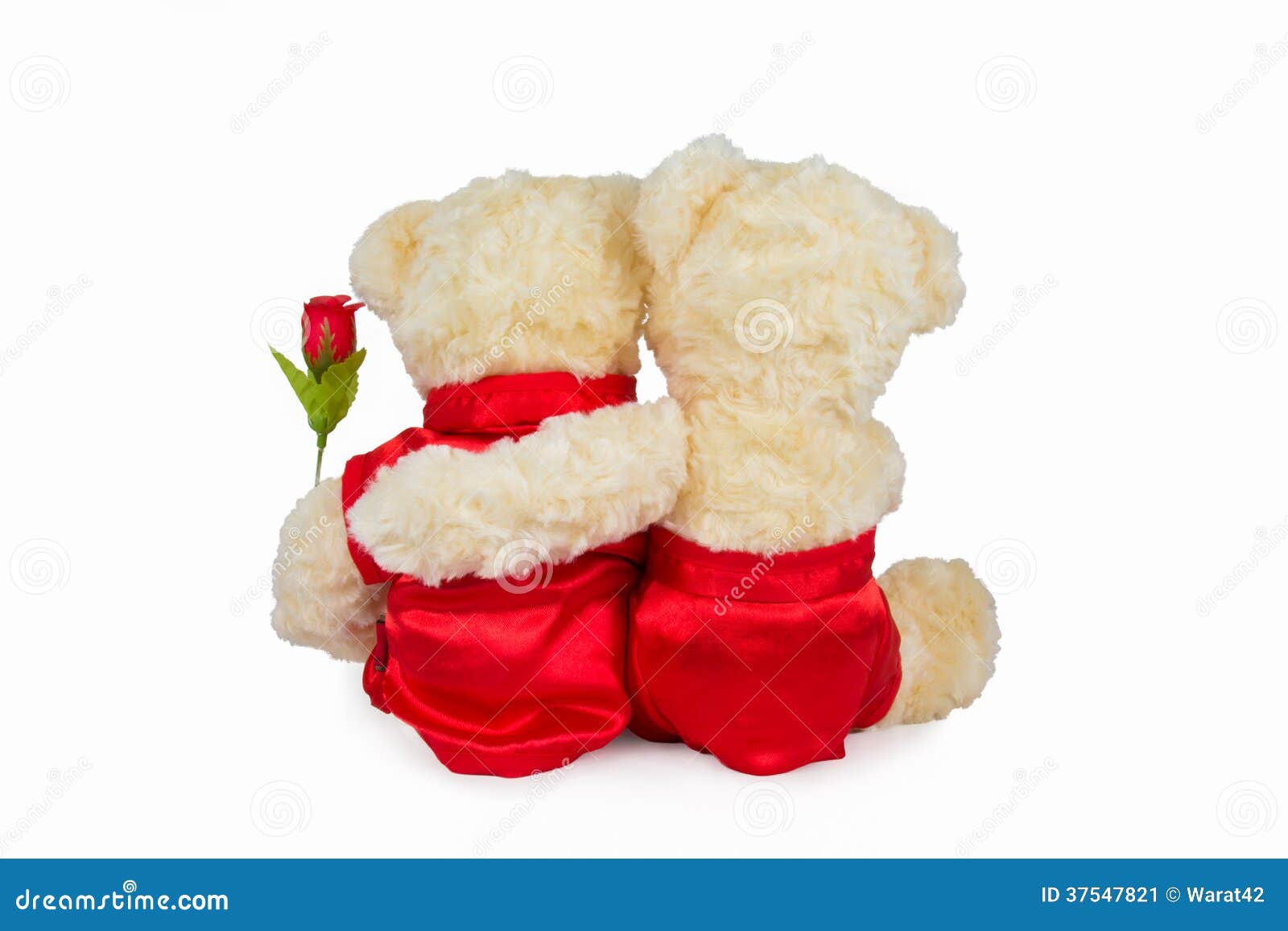 Two Teddy Bear Sitting Back Side Stock Image - Image of soft, sitting ...