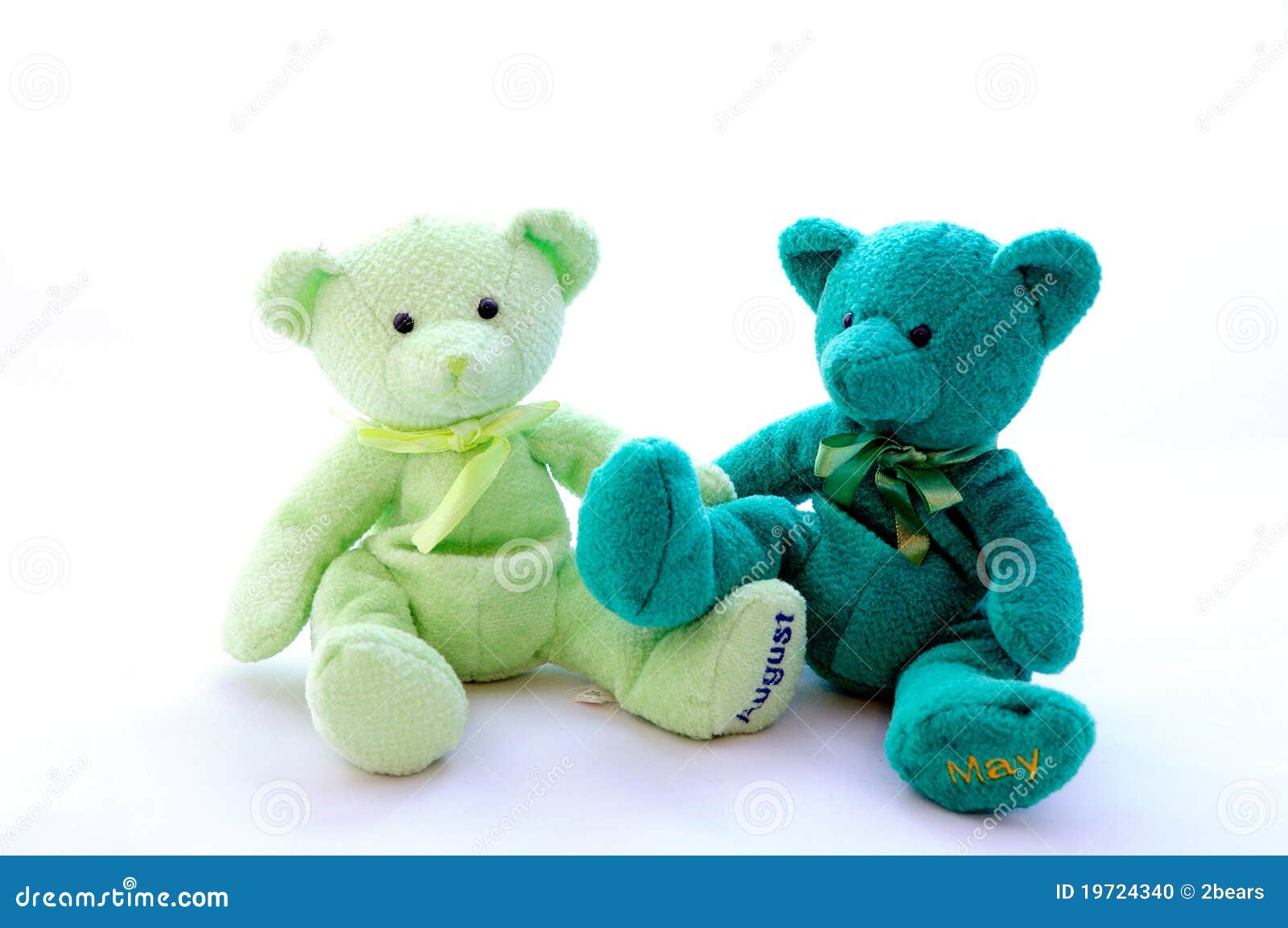 Two teddy bears stock photo. Image of view, animal, fluffy - 19724340