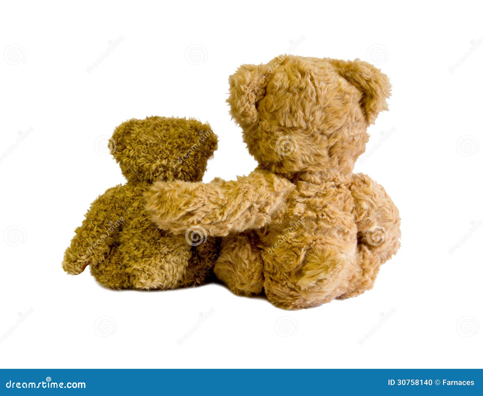 Two teddy bears stock photo. Image of friendship, brown - 30758140