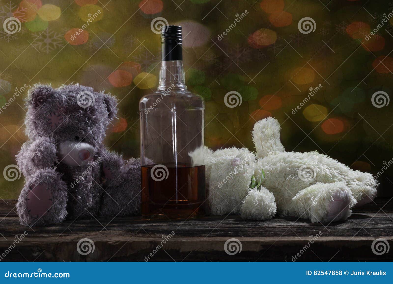 Two Teddy Bears Drunk Bourbon Whiskey 2 Stock Photo - Image of bear ...
