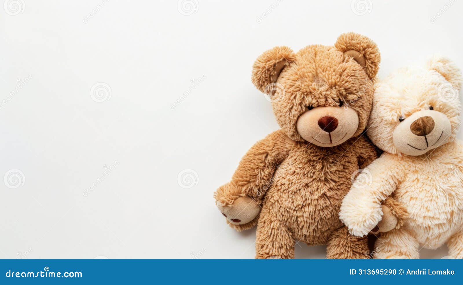 Two Teddy Bears Sitting Together Stock Photo - Image of company, cuddly ...