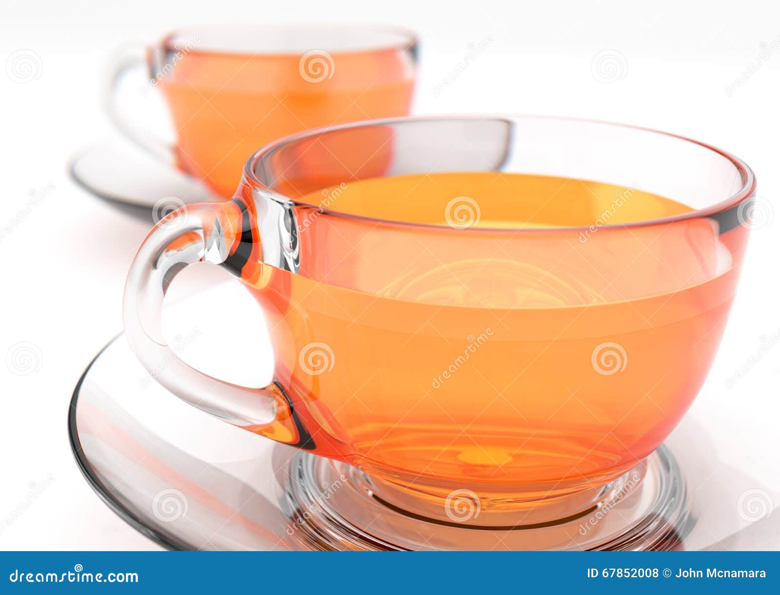 Two Tee Cups in Studio Light 3D Render Stock Illustration ...