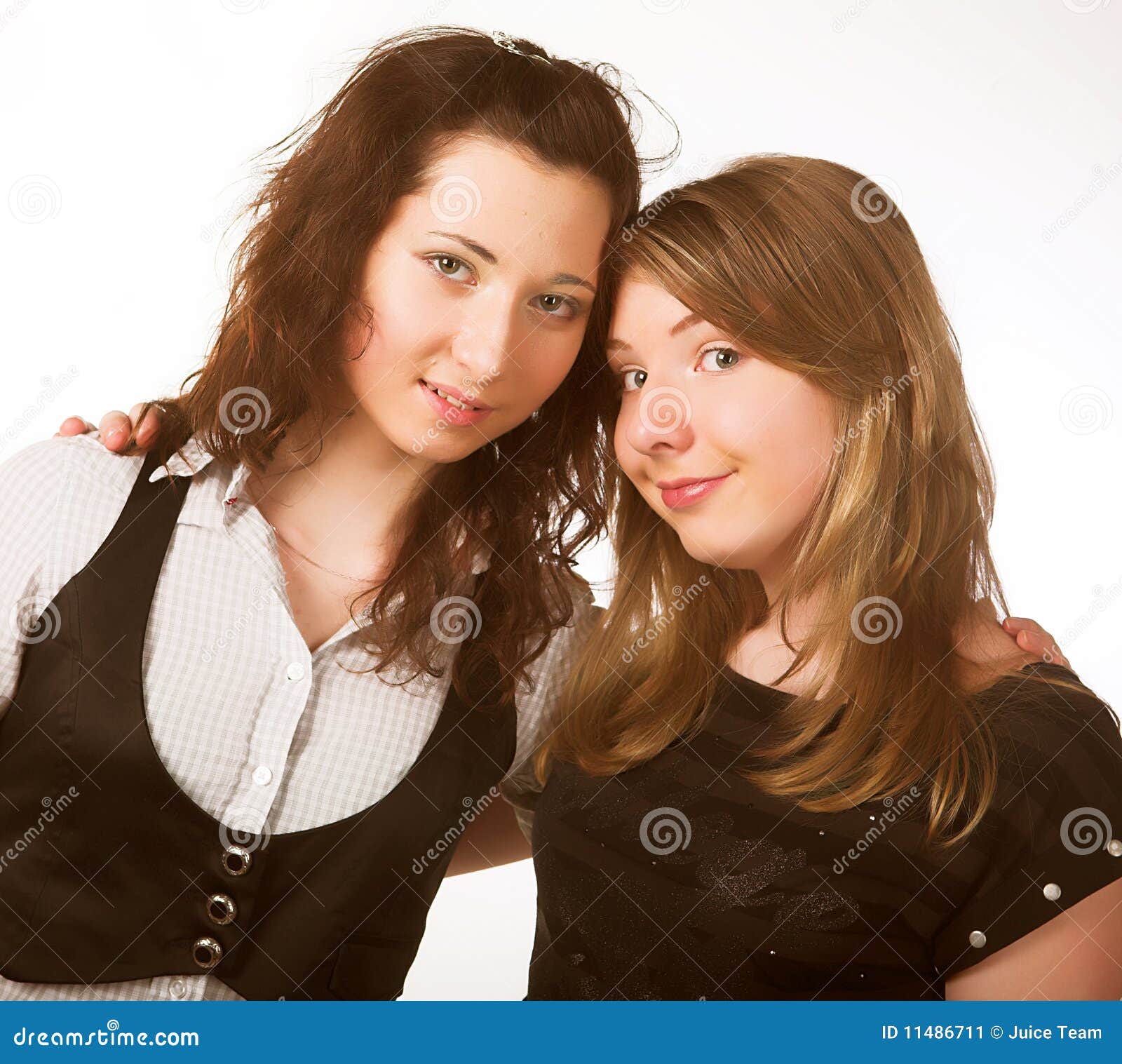 Two teenage girls stock image. Image of color, family - 11486711