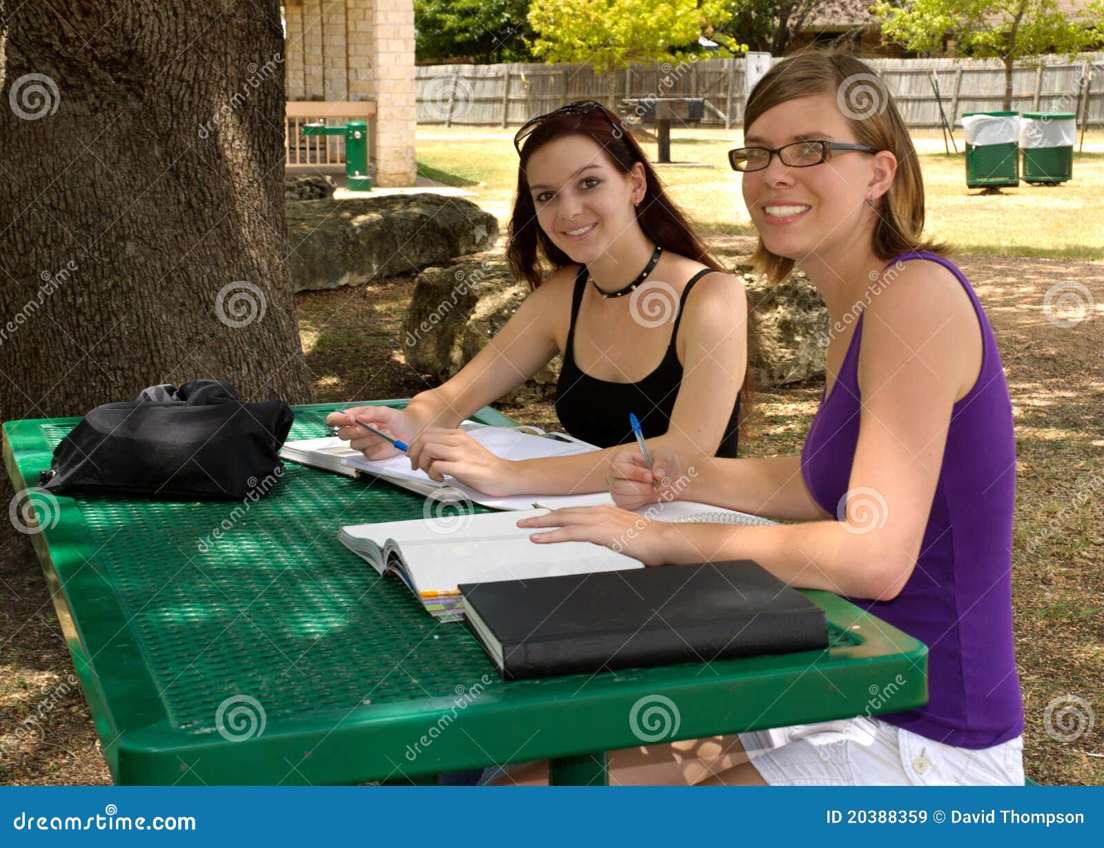 Two teenage girls studying stock image. Image of person - 20388359