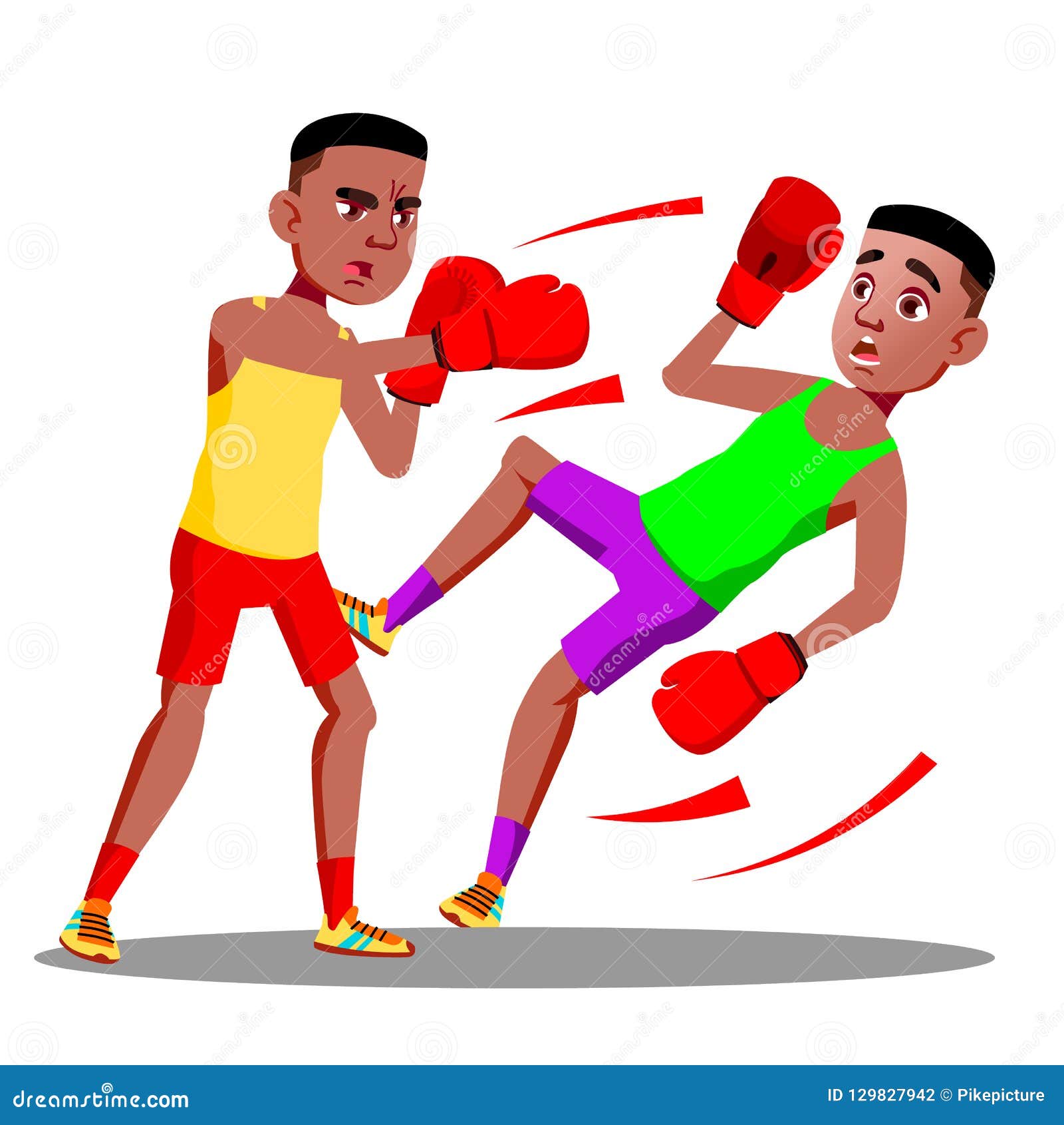 Boxing Among Teen. Boys Boxing, Kickboxing Children. Children Fight ...