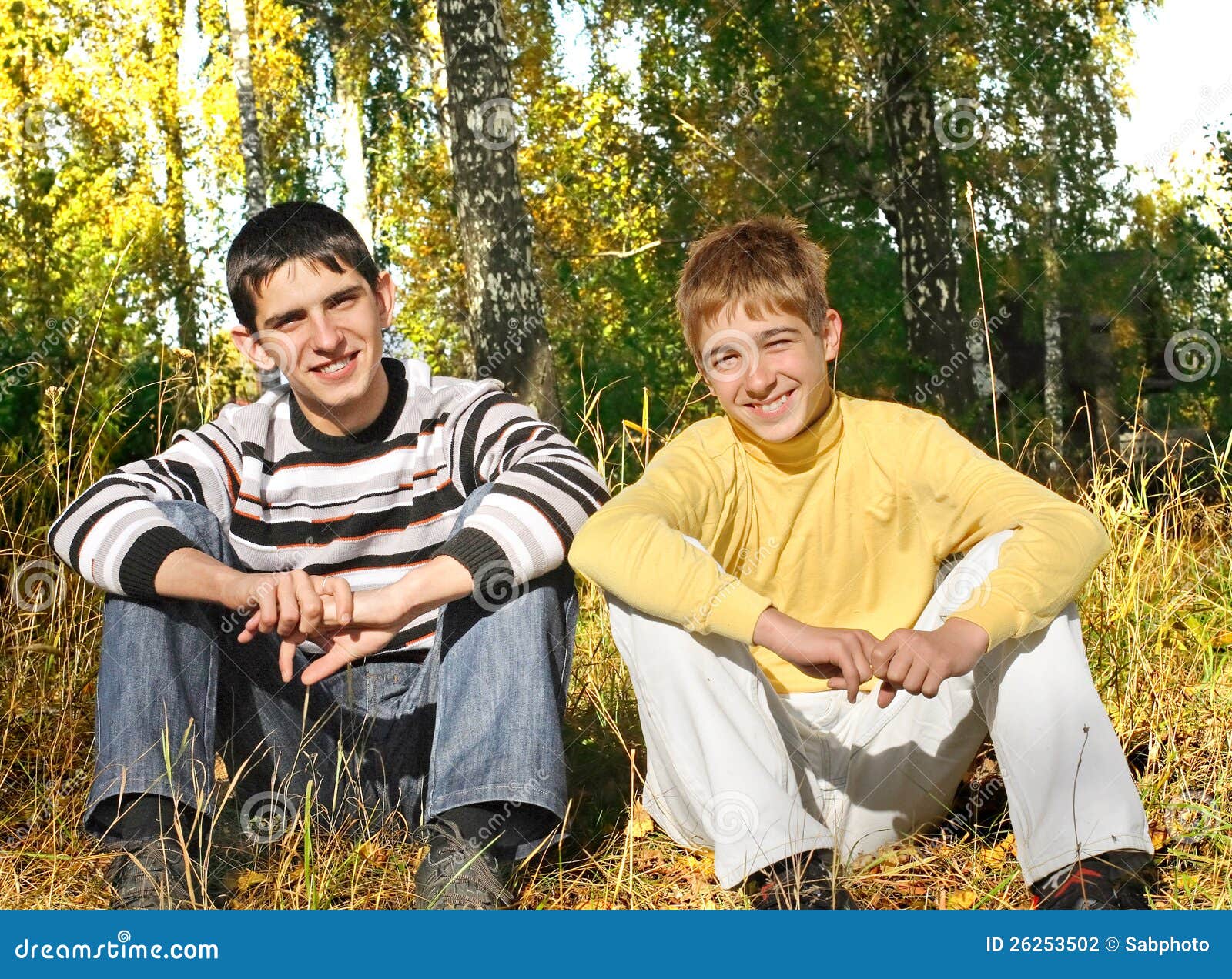Two teenagers in the park stock photo. Image of enjoy - 26253502