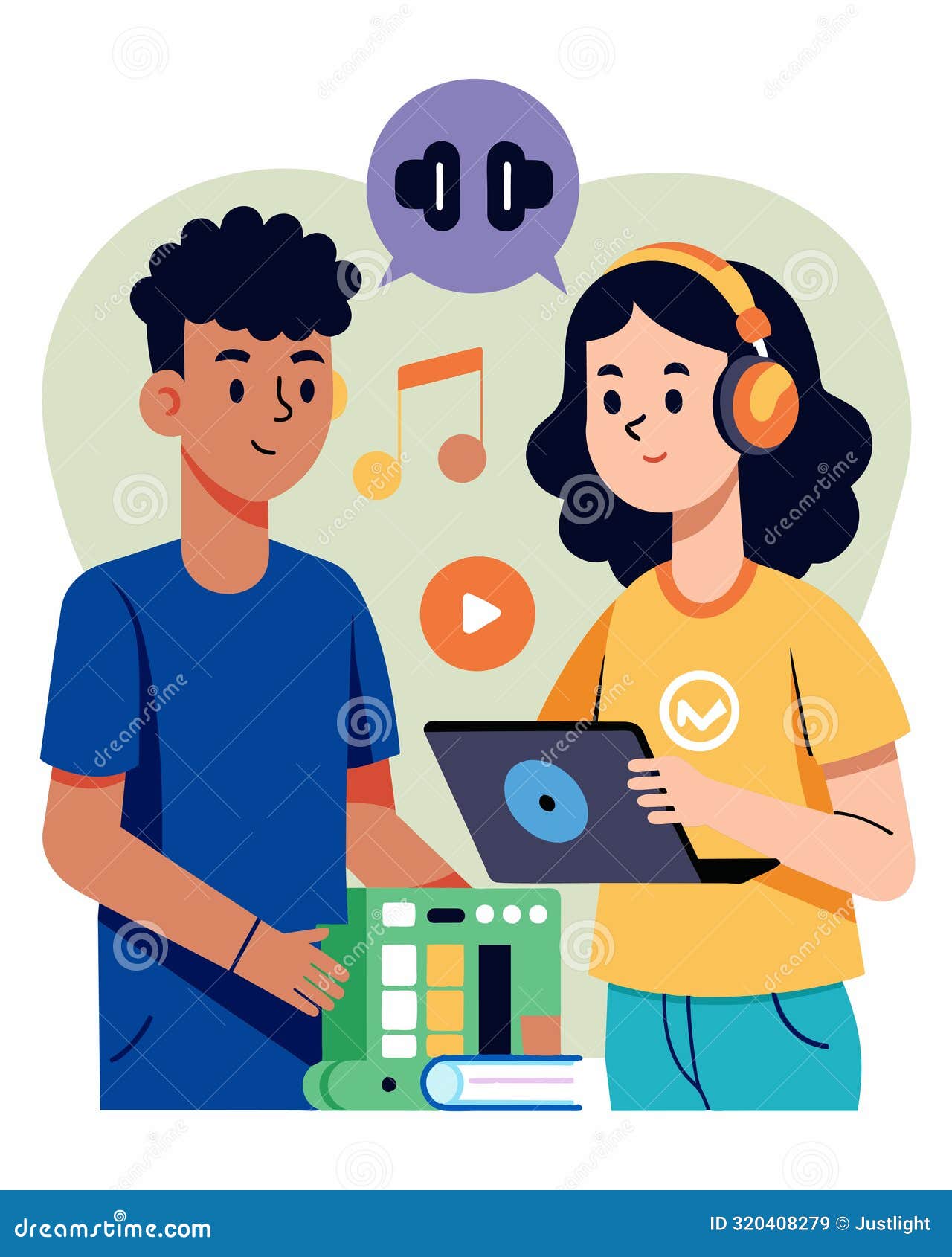 Various Music Notes On Stave Cartoon Vector | CartoonDealer.com #34141189