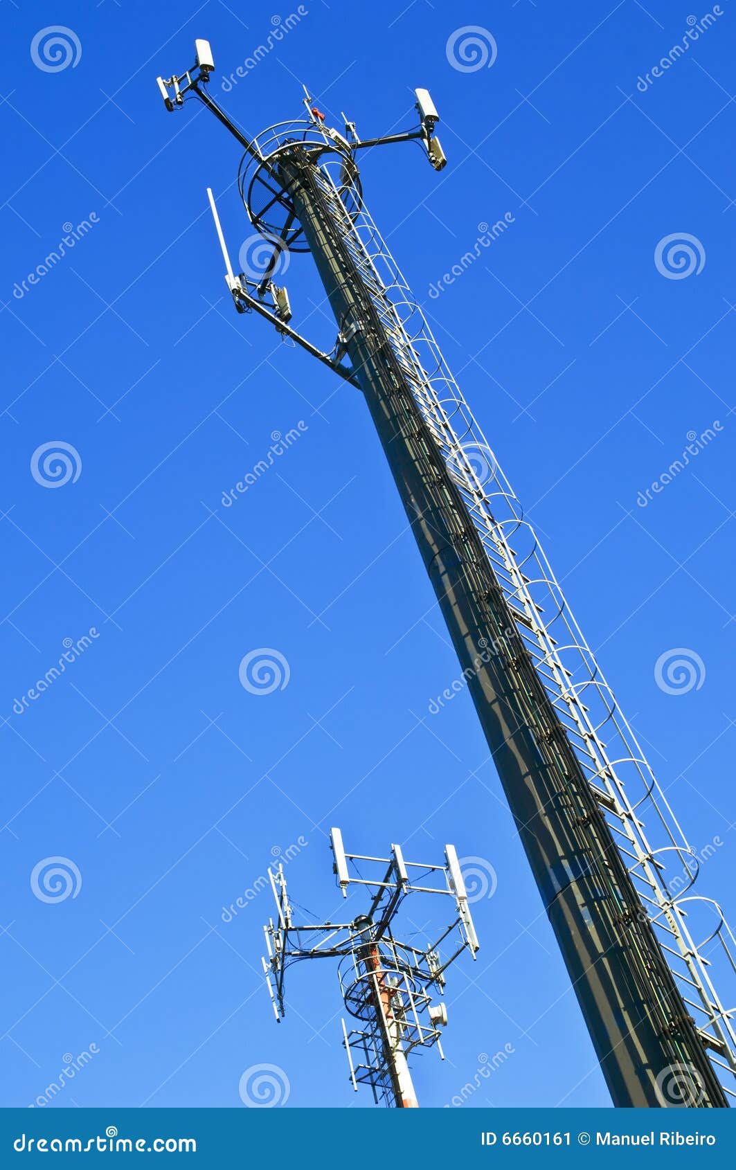 Two Telecommunication Antennas Picture. Image: 6660161