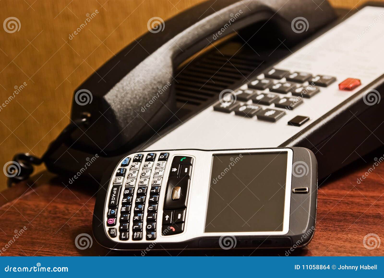Two Telephones stock photo. Image of mobile, headset - 11058864