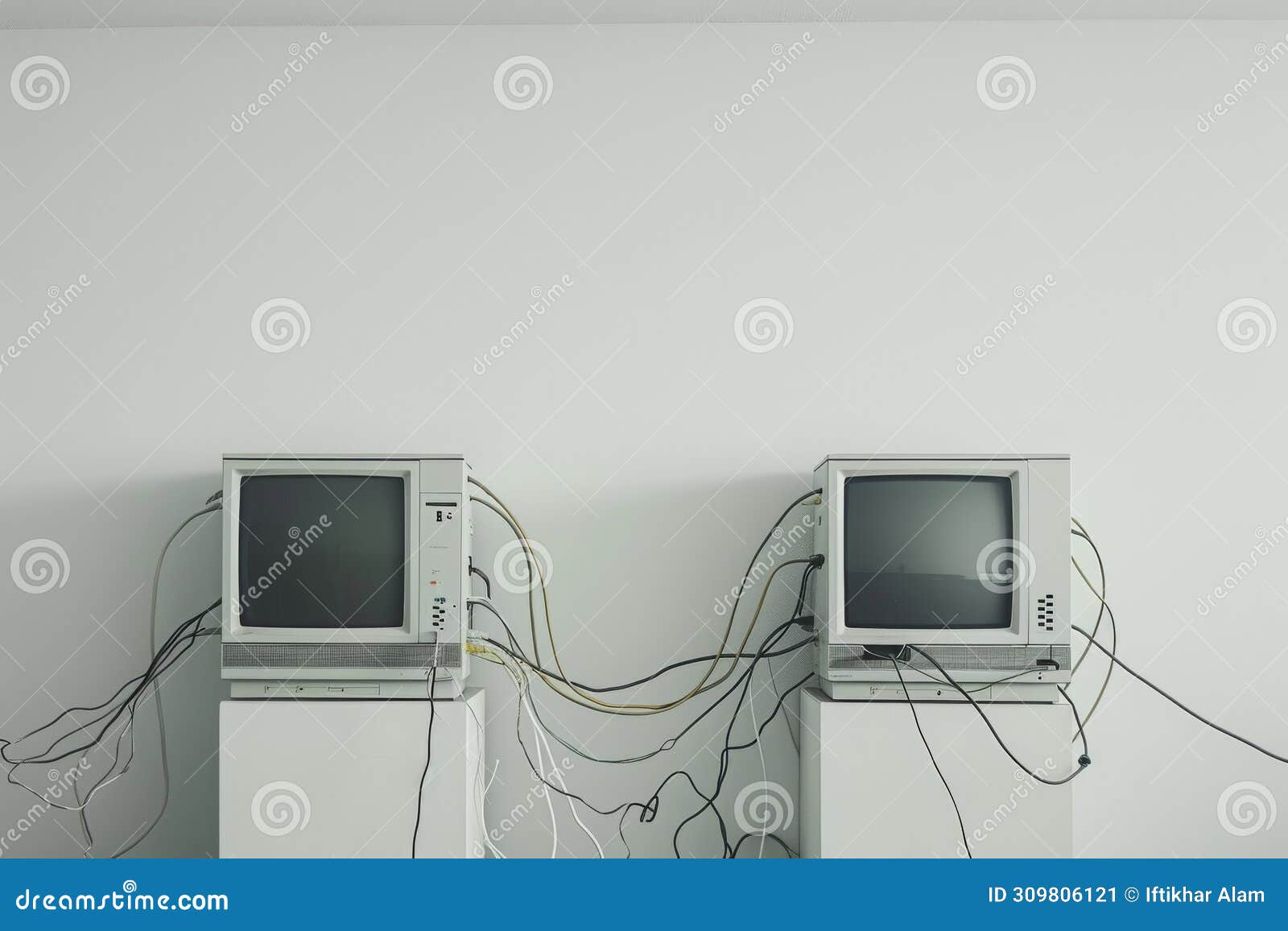 Two Televisions are Connected To Each Other in a Room, Creating a ...