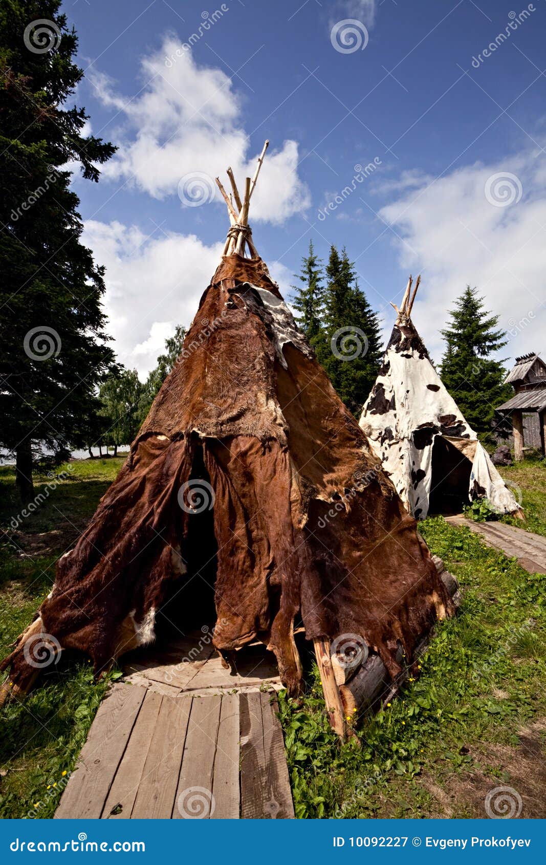 Two tepees stock image. Image of park, fell, hide, tent - 10092227