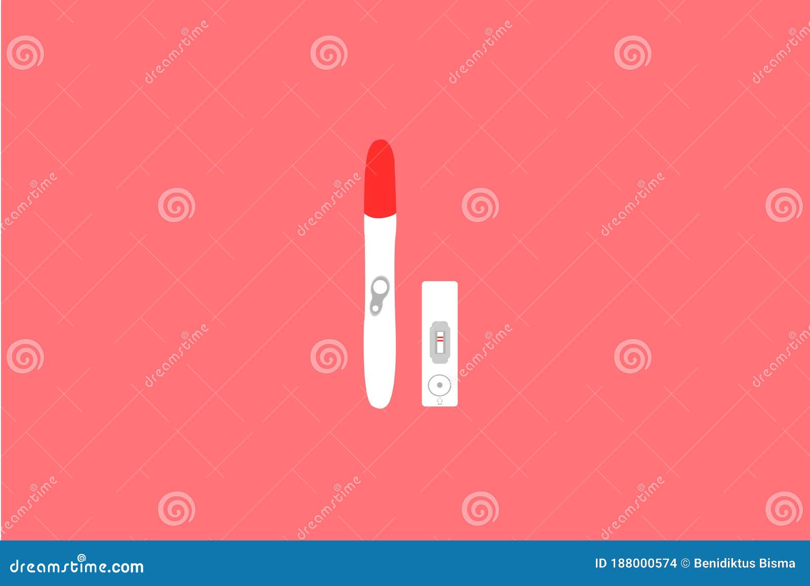 Two Test Pack Vector Illustration Stock Vector - Illustration of girl ...