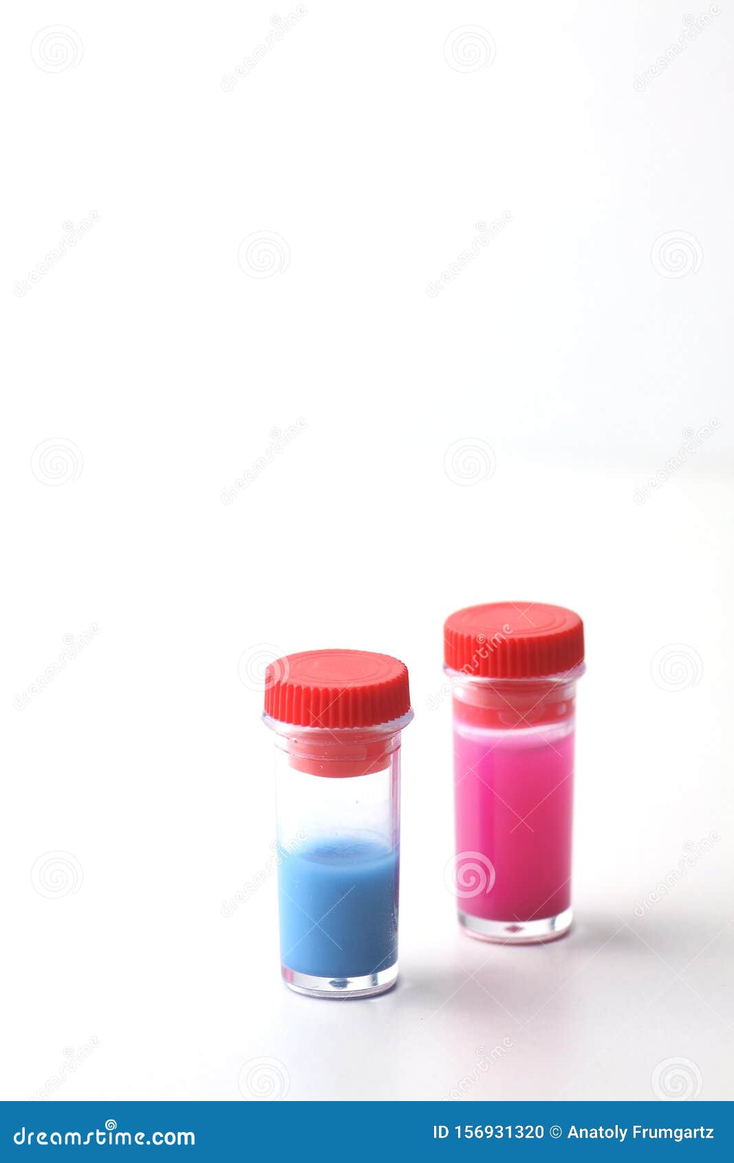 Two Test Tubes Isolated on White Background Stock Photo - Image of ...