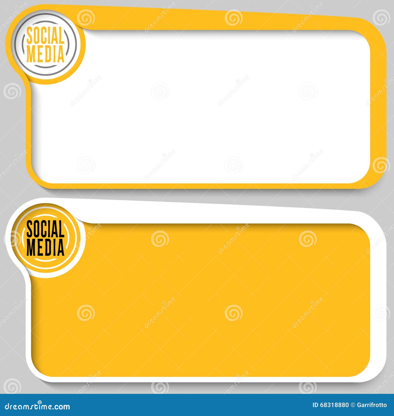 Two text frames stock vector. Illustration of email, color - 68318880