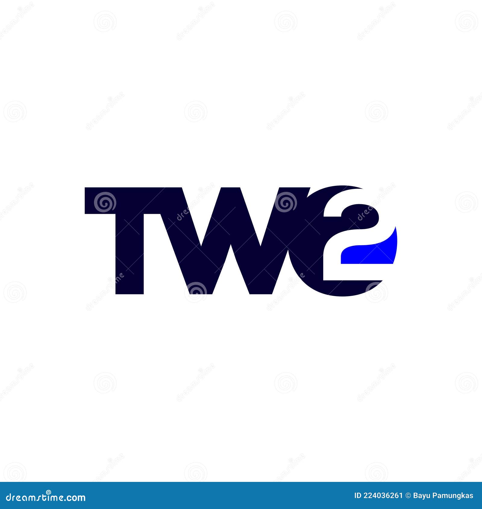 Two Text Logo Vector Template. Number Logo Text Element Stock Vector ...